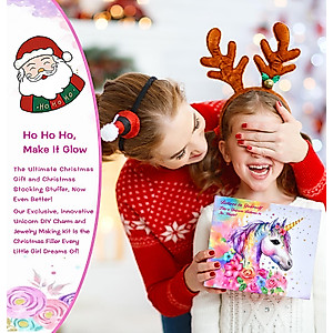 Girls Charm Bracelet Making Kit - Unicorn Jewelry Supplies Make Set DIY Art Craft Set Charm Bracelets Kits Creative Birthday Gifts for Kids Age 6 7 8 9 10 11 12 Year Old Girl Little Children Girl Toys