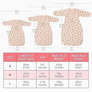 Transitional Swaddle Sack with Arms Up Length Sleeves and Mitten Cuffs, Self-Soothing Sleeping Bag 2 Ways Zipper, Wearable Swaddling Blanket for Newborns Baby Boys Girls Snug Fit Calms Startle Reflex