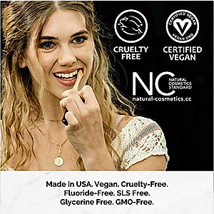 My Magic Mud Charcoal Teeth Whitening Toothpaste, Verified Enamel Safe & Clinically Proven, Organic Coconut Oil, Best Natural Whitener, Fluoride-Free, Vegan, Black, New Tube Design, Peppermint (4oz)