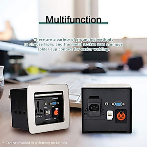 Keadic 8-Pack XLR Male and Female Jack 3 Pin - Chassis Panel Mount Jacks D Series Size, Black Metal Housing - Perfect for Series D Pattern Holes Audio Studio Connector