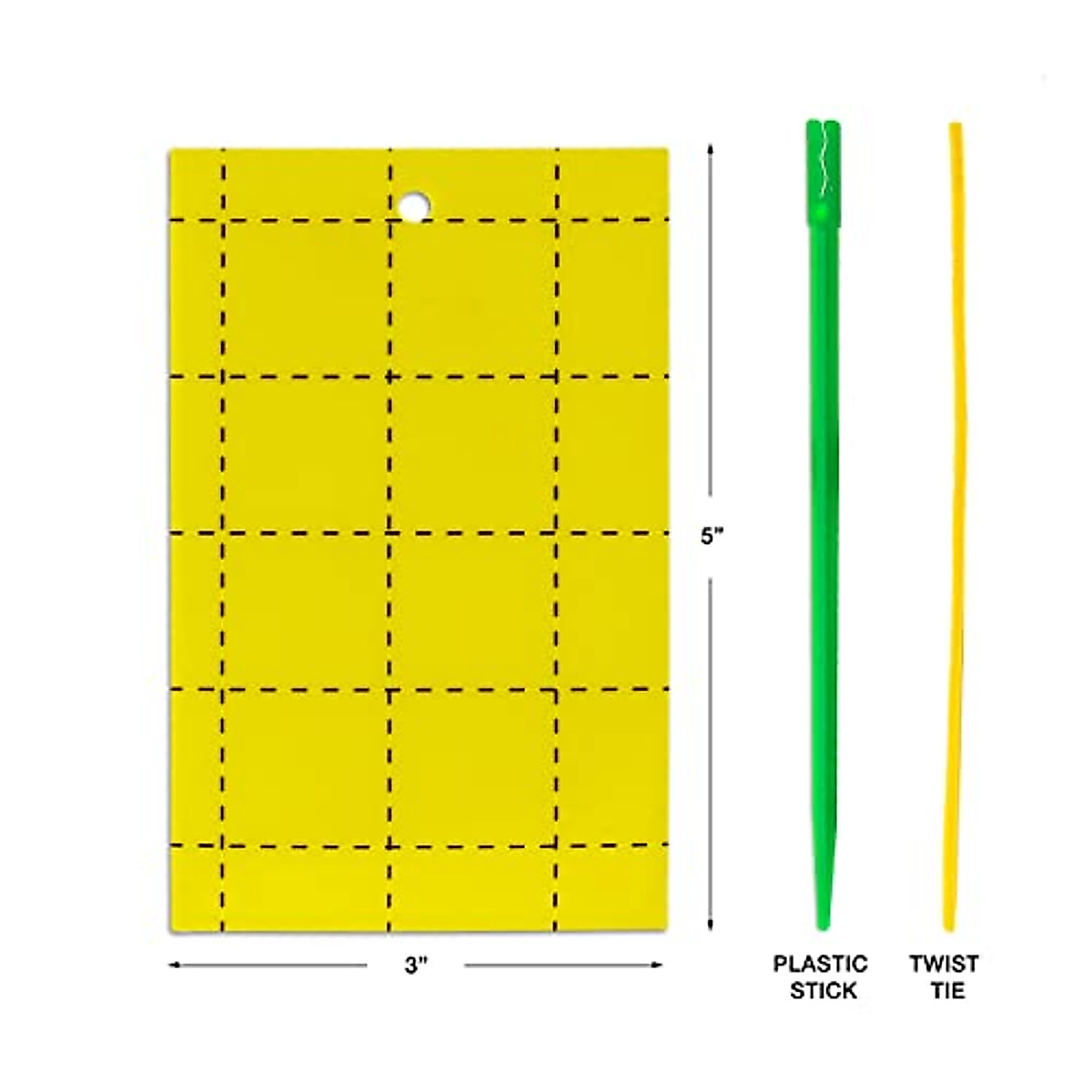 Double-Sided Yellow Sticky Card Insect Trap by Catchmaster - 72 Count, Ready to Use Indoors & Outdoors. Flying Bug Plastic Monitor Plant Protection Greenhouse UV-Resistant Waterproof Non-Toxic