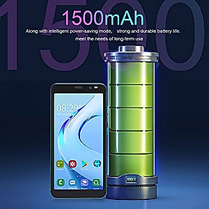 Hilitand 5.45 inch Smartphone, HD Full Screen Unlocked Cell Phones, for Android 4.4.2 Face Fingerprint Smart Phone, 512MB/4GB, HD Camera Mobil Phone, 1500mAh Battery, 128GB Extension (Green)