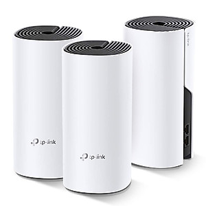 TP-Link Deco Whole Home Mesh WiFi System – Up to 5,500 Sq.ft. Coverage, WiFi Router/Extender Replacement, Gigabit Ports, Seamless Roaming, Parental Controls, Works with Alexa(Deco M4 3-Pack)