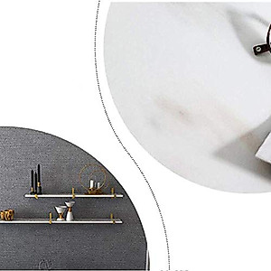 PIBM Stylish Simplicity Shelf Wall Mounted Floating Rack Shelves Modern Set Top Box Bookshelf Storage Sundries Marble Metal Bracket No Deformation,4 Sizes, a ,