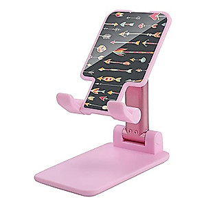 Colorful Ethnic Pattern Funny Foldable Desktop Cell Phone Holder Portable Adjustable Stand Desk Accessories