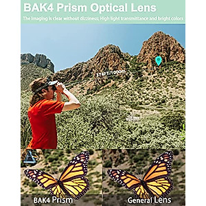 Compact Binoculars for Kids and Adults, 10X25 High Power Binoculars with Low Light Vision, Easy Focus Binoculars for Bird Watching,Hunting,Travel,Outdoors