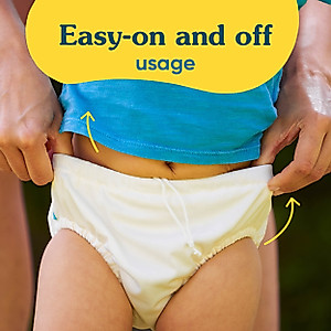 Charlie Banana Reusable Swim Diaper with Adjustable Drawstring, Soft and Snug Fit to Prevent Leaks, Pencil Stripes Blue, X-Large (27-44lbs)