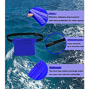 NIUTRIP Waterproof Phone Bag, Waterproof Pouch,Universal Dry Bag, Fanny Pack With Adjustable Waist Strap Senstive Screen Touch for Swimming, Kayaking, Boating, Beach Accessory, 2 Pack