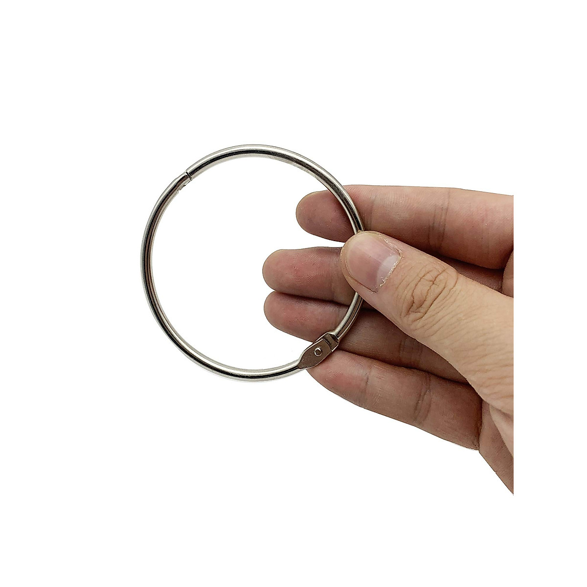 3Inch (12 Pack) Loose Leaf Binder Rings, Nickel Plated Steel Binder Rings, Keychain Key Rings, Metal Book Rings, Silver, for School, Home, or Office