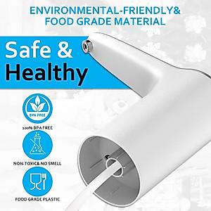 VINMEN 5 Gallon Water Bottle Pump Water Bottle Dispenser, Water Pump for 5 Gallon Jug,USB Charging Automatic Drinking Water Pump,Water Bottle Switch for Universal Bottles - Grey Silver