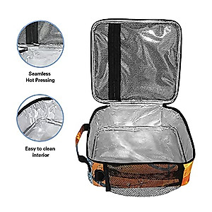 ZOEO Lunch Bag Burning Basketball Insulated Lunch Box for Kids Cooler Tote Large Lunchbox Adjustable Shoulder Strap for Men Women Girl Boy School Office Work Picnic…