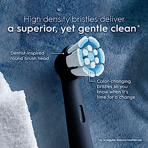 Oral-B iO Series Gentle Care Electric Toothbrush Replacement Brush Heads for an Oral-B Electric Toothbrush, 4 Count, Black