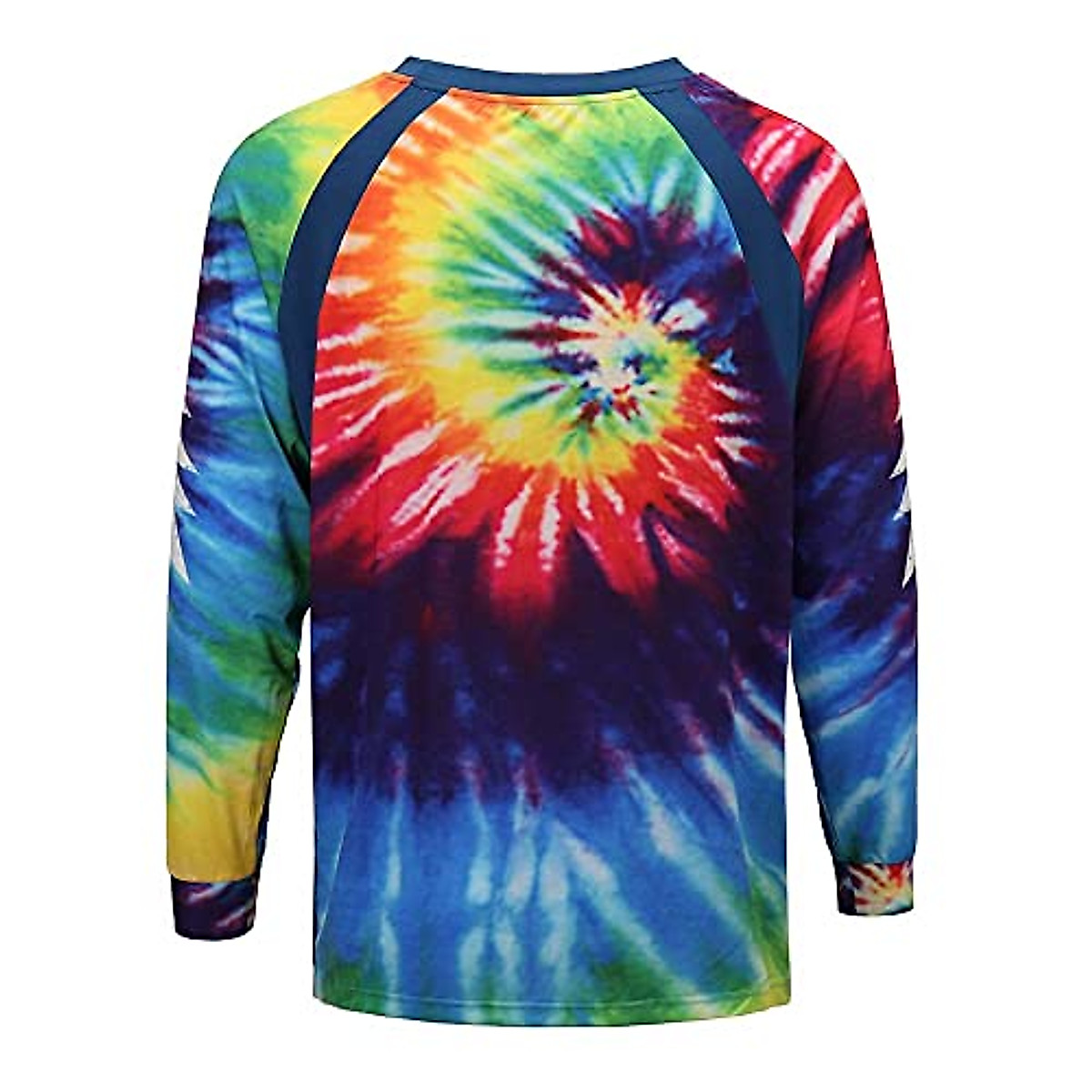 SEC.119 SEC Grateful Dead Men's Tie Dye Multicolor Swim Shirt Long Sleeve | Loose Fit | Sun Protection, Quick Dry | Officially Licensed Apparel, Extra Large