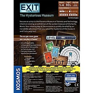 Exit: The Mysterious Museum | Exit: The Game - A Kosmos Game | Family-Friendly, Card-Based at-Home Escape Room Experience for 1 to 4 Players, Ages 10+