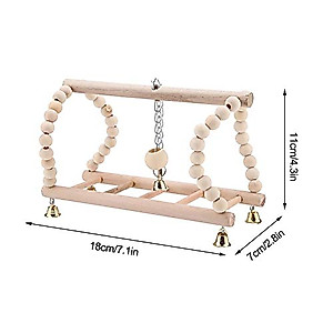 Bird Wooden Climbing Toys, Pet Parrot Toy Wooden Climbing Swing Ladder for Birds Hamster