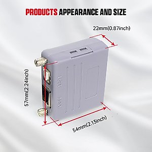 RATTMMOTOR Parallel to USB Adapter 200KHz MACH3 USB to Parallel Adapter RTM200 DB25 LPT Cable to USB Motion Controller Converter with USB Cable for LPT/USB Mach3 CNC Router Engraving Milling Machine