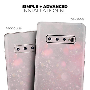 DesignSkinz Muted Pink and Grunge Shimmering Orbs Protective Vinyl Decal Wrap Skin Cover Compatible with The Samsung Galaxy S20 (Screen Trim & Back Glass Skin)
