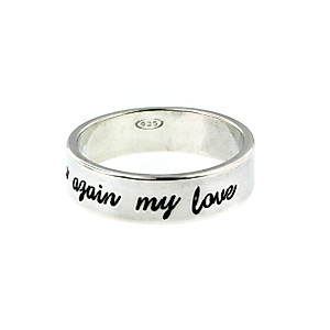 Personalized Sterling Silver Band Ring - Genuine 925 Sterling Silver