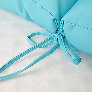 ARTPLAN All Weather Chair Outdoor Cushions Wicker Tufted Pillow with Back for Outdoor Furniture