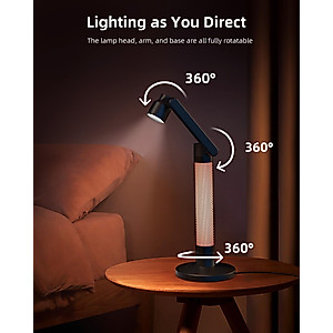 Lytmi 3-in-1 LED Desk/Task/Reading Light for Office, CRI95 Eye-Caring Architect Desk Lamp, 360°Rotatable Swing Arms, Dimmable Table Lamp with Atmosphere Lighting for Computer Monitor Desktop Bedside