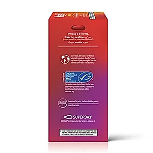 MegaRed Krill Oil 350mg Omega 3 Supplement, 1 Dr Recommended Krill Oil Brand with EPA, DHA, Astaxanthin & Phopholipids, Supports Heart, Brain, Joint and Eye Health - 130 Softgels (130 servings)