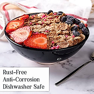 Crystalia Decorative Turkish Ceramic Serving Bowl Set of 6, Handmade Multicolor Dipping Charcuterie Bowls (Large-4PCs)