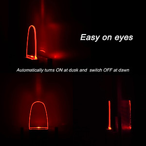 REMINDA 4 Pack Auto Nightlight Lamp with Dusk to Dawn Sensor for Bedroom, Plug in, Red