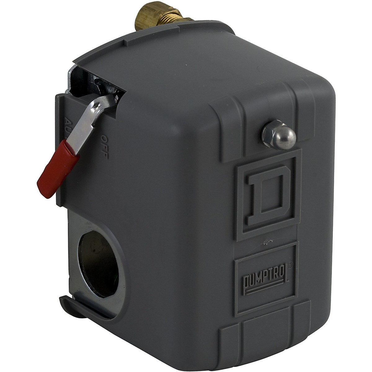 Telemecanique Sensors 9013FHG39J68M1X Air-Compressor Pressure Switch, 140 psi Set Off, 30 psi Fixed Differential, 1/4" NPT External, 2-Way Release Valve, Auto/Off Cut-Out Lever