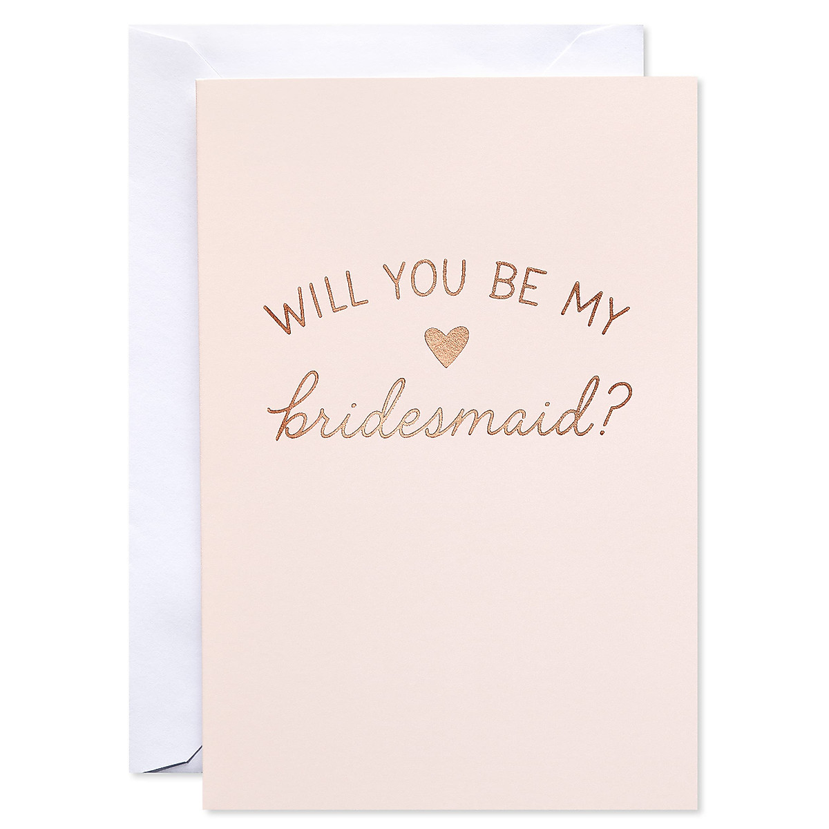 American Greetings Blank Will You Be My Bridesmaid Cards, Red Heart (8-Count)