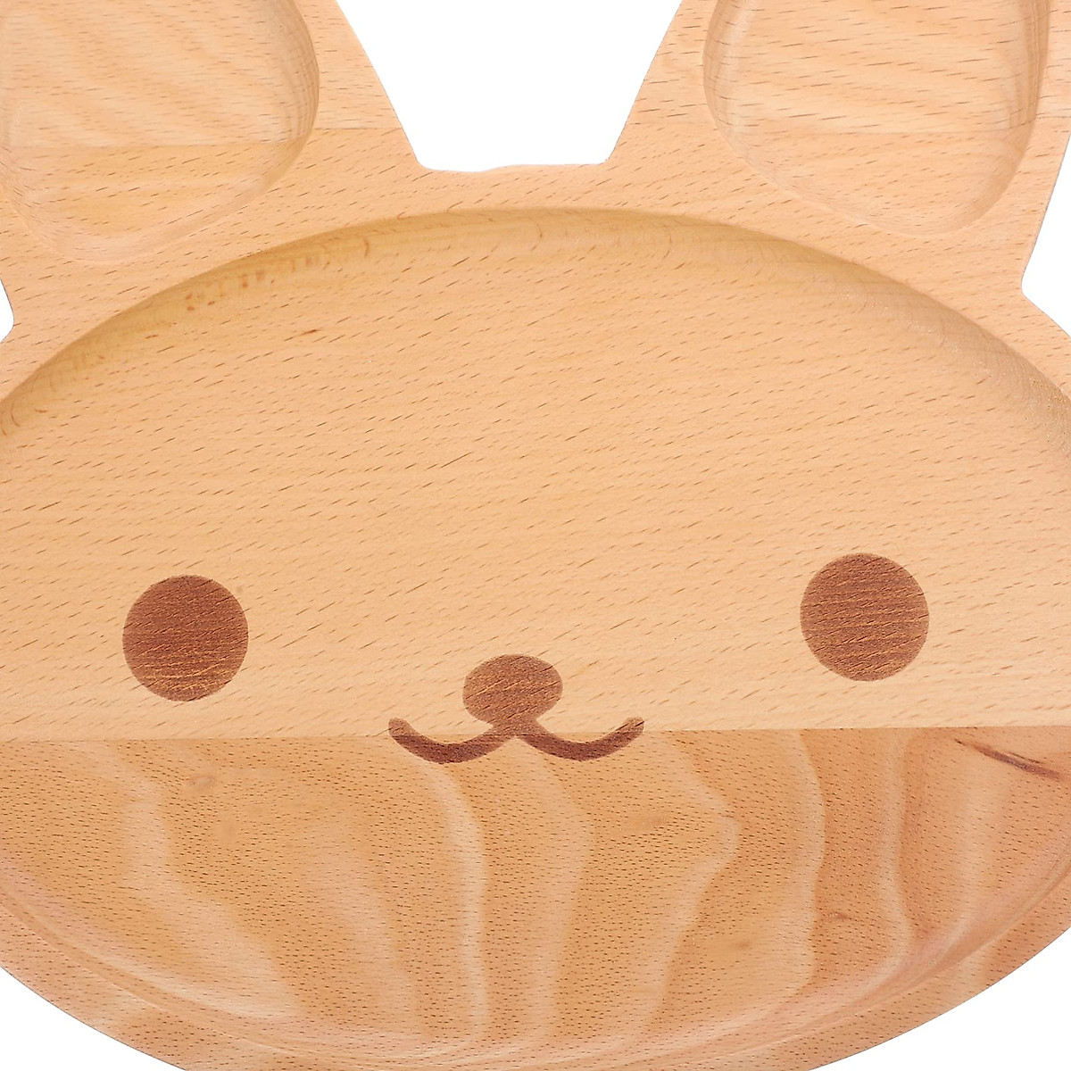 BESTOYARD Easter Bunny Plate Wooden Serving Platter Bunny Shaped Wood Tray Easter Rabbit Plates Appetizer Platter Bread Salad Display for Parties Holidays Family Dinners and More