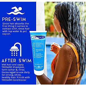 TRISWIM Chlorine Removal Swimmers Shampoo Moisturizing Repairing Hair, 8.5 fl.oz.