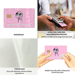 Elegend Credit Card Sticker Skin - 4 Styles Pink Funny Debit, Credit Card Sticker, Key, Debit, Credit, Slim, Waterproof, Anti-Wrinkling Removable Vinyl Debit Skin Cover Credit Card Decals…
