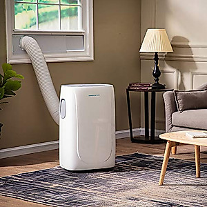 Emerson Quiet Kool EAPC12RSD1 3 in 1 Smart Portable Air Conditioner, Dehumidifier & Fan | WiFi and Voice Control | Amazon Alexa, Google Home | for Rooms up to 450 Sq.Ft | EAPC8RSC1, Sq. Ft, White
