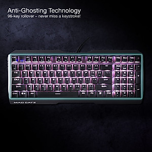 Mad Catz S.T.R.I.K.E. 13 Compact Premium Mechanical Wired Gaming Keyboard with Aluminum Frame Cherry MX RED switches and RGB Lighting