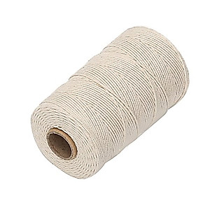 Tenn Well Cooking Twine, 3Ply 656Feet 1mm Food Safe Kitchen Cotton String Butchers Twine for Trussing Tying Poultry Roast Meat Making Sausage DIY Crafts