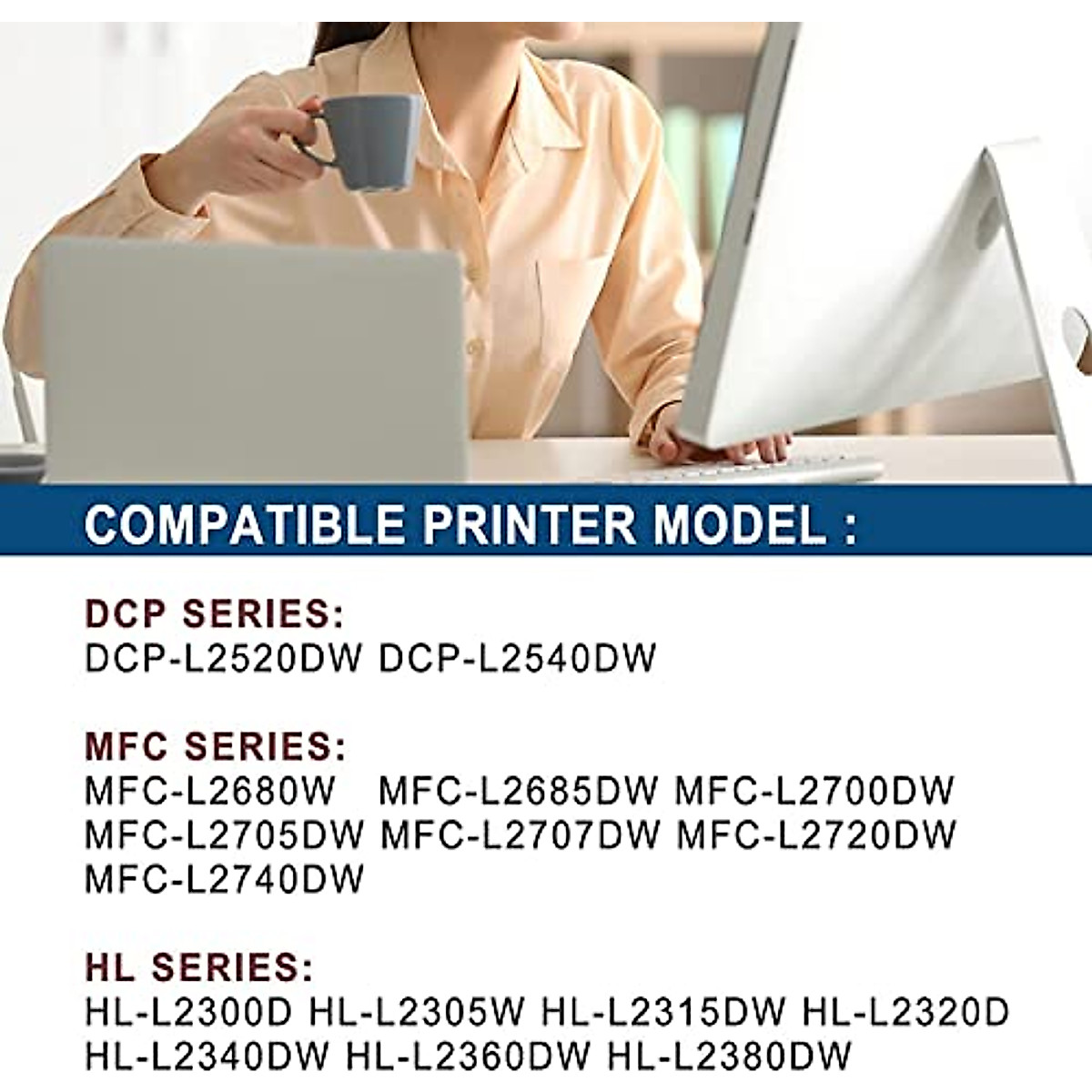 Compatible High Yield TN-630 TN630 Toner Cartridge Replacement for Brother TN630 DCP-L2540DW MFC-L2680W L2685DW HL-L2300D L2305W L2315DW L2320D L2340DW L2360DW L2380DW Printer, 2 Pack Black