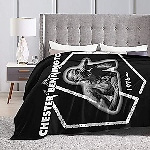 Chester Bennington Blanket Flannel Super Soft Fleece Lightweight Throw Blanket for Bed Couch Sofa Bedroom Warm Blanket 50"X40"