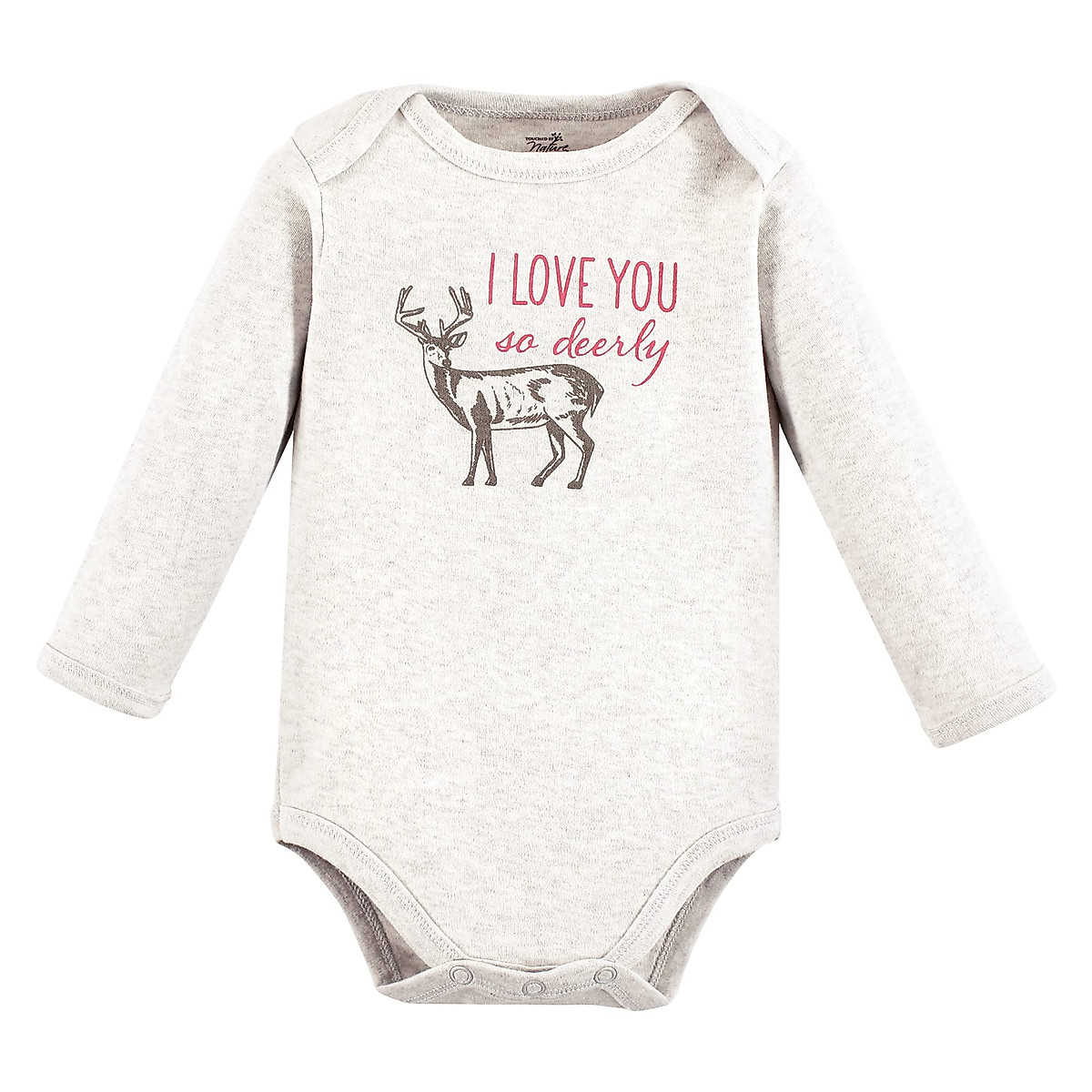 Touched by Nature Unisex Baby Organic Cotton Long-Sleeve Bodysuits, Girl Woodland, 9-12 Months