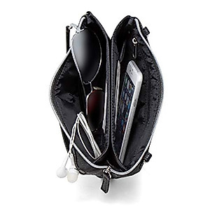 Mundi Brady Anti Theft Womens Cell Phone Crossoby Bag RFID Purse Wallet (Black)