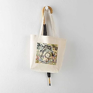 CafePress Cheshire Cat Alice In Wonderland Tote Bag Natural Canvas Tote Bag, Reusable Shopping Bag