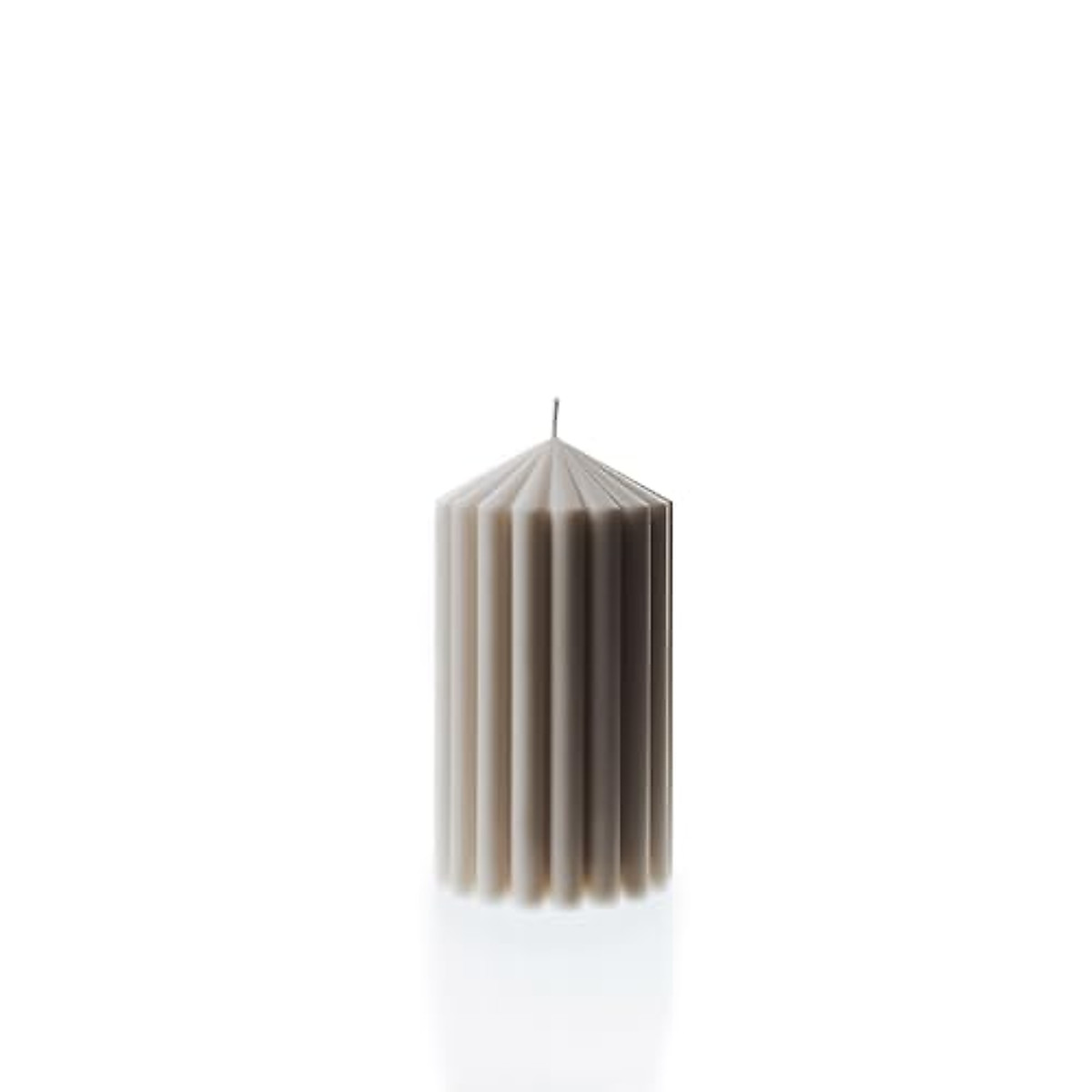 LAWA Ribbed Peak Pillar Candle - Large Beautiful Handmade Pillar Scented Soy Wax Candle Elegant Bubble Aesthetic Candle Housewarming Gift Home Room Shelf Decor Idea White (Small)
