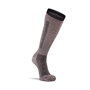 FoxRiver Unisex Snow Pack Medium-weight Snow Over-the-calf (2 Pair Pack) skiing socks, Black, 12-14.5 US