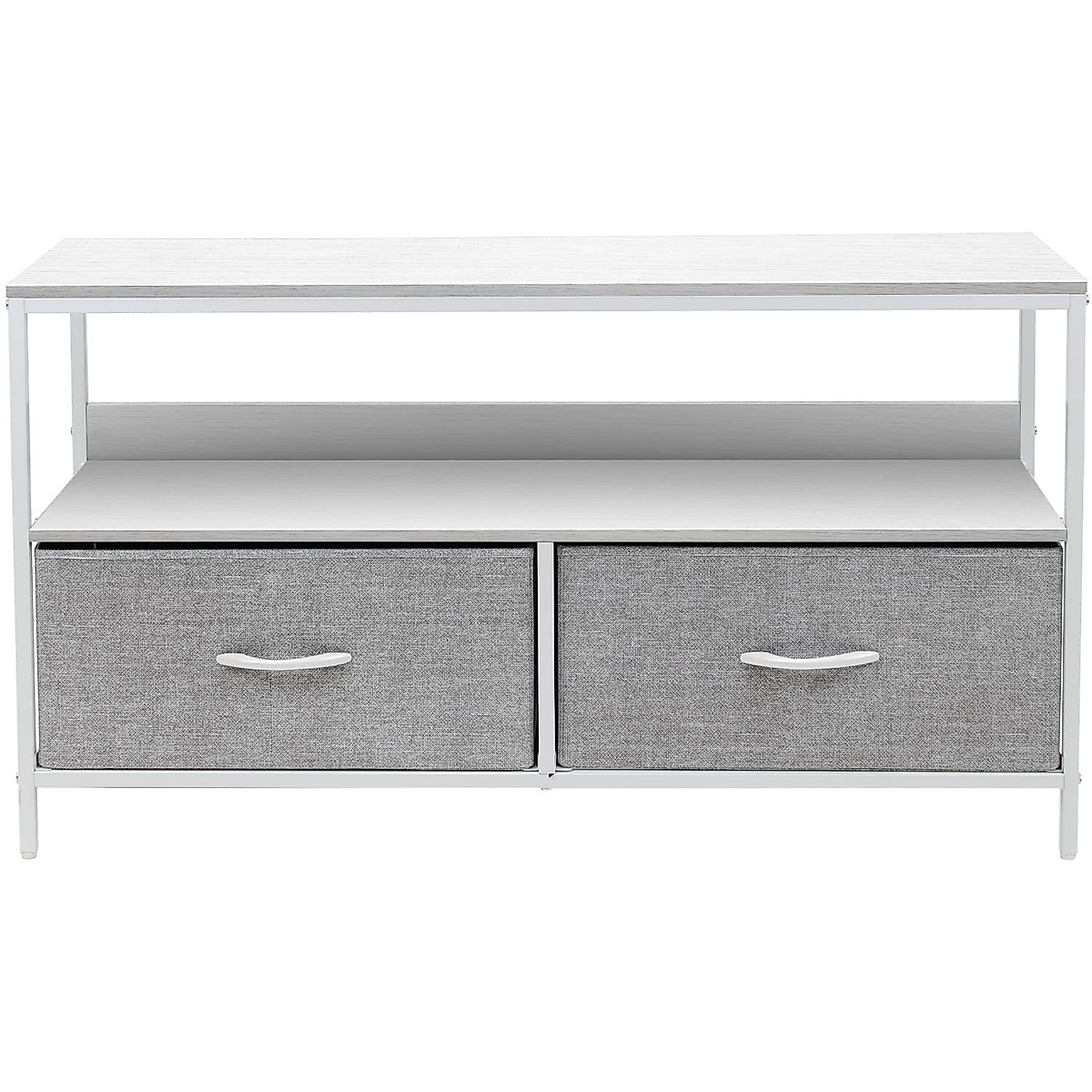 Sorbus TV Stand Dresser with 2 Faux Wood Drawers - Television Riser Chest with Storage - Bedroom, Living Room, Closet, & Dorm Furniture