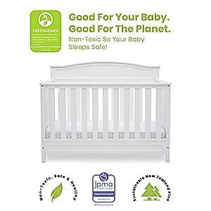Delta Children Emery 4-in-1 Convertible Baby Crib - Greenguard Gold Certified, White