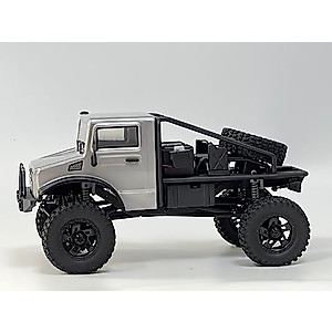 HobbyPlus CR18P EVO Trail Hunter (Silver) - HBP Micro RC Car, RC Crawler 1/18 Scale Full Lock 4WD with 2.4Ghz 4 Channel TX, RC Toys, Remote Control Car for Adults (HELIDIRECT)