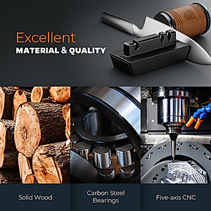 Rolling Knife Sharpener - Knife Sharpening Kit with Diamond and Corundum Discs for Steel of Any Hardness, 15 and 20 Degrees Magnetic Angle Base for Kitchen Knives, Chef Knife Set, Scissors