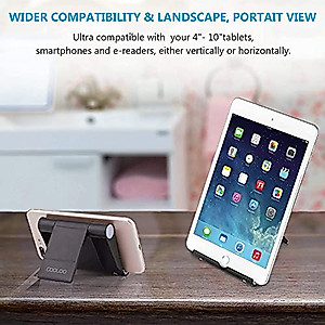 COOLOO 2Pack Phone Holder for Desk, Foldable Adjustable Multi-Angle Cell Phone Stand for Desk, Suitable for Phone 14/13 Pro Max/12/11 Plus SE/XS/XR/8/7, All Android Smartphone, Tablets (6-11")