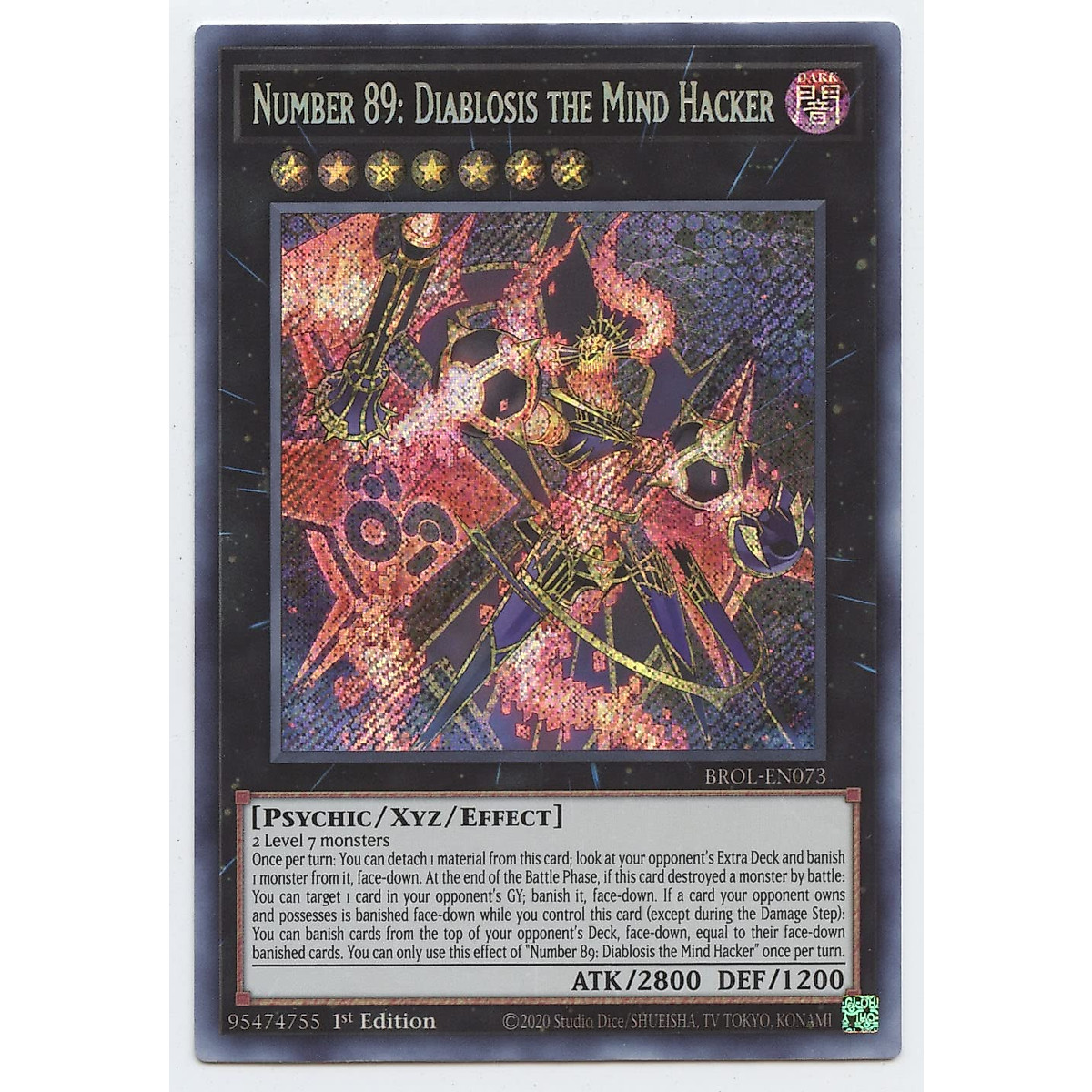 Number 89: Diablosis The Mind Hacker - BROL-EN073 - Secret Rare - 1st Edition
