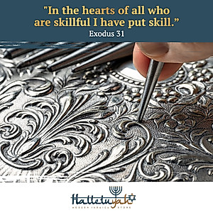 Shofar with"Lion of Judah" Decoration | 925 sterling silver & 9K Gold Plated Kudu Horn Shofar 20"-24" From Israel | Curved Combo Yemenite Shofar Horn – Made in Israel by HalleluYAH Artists