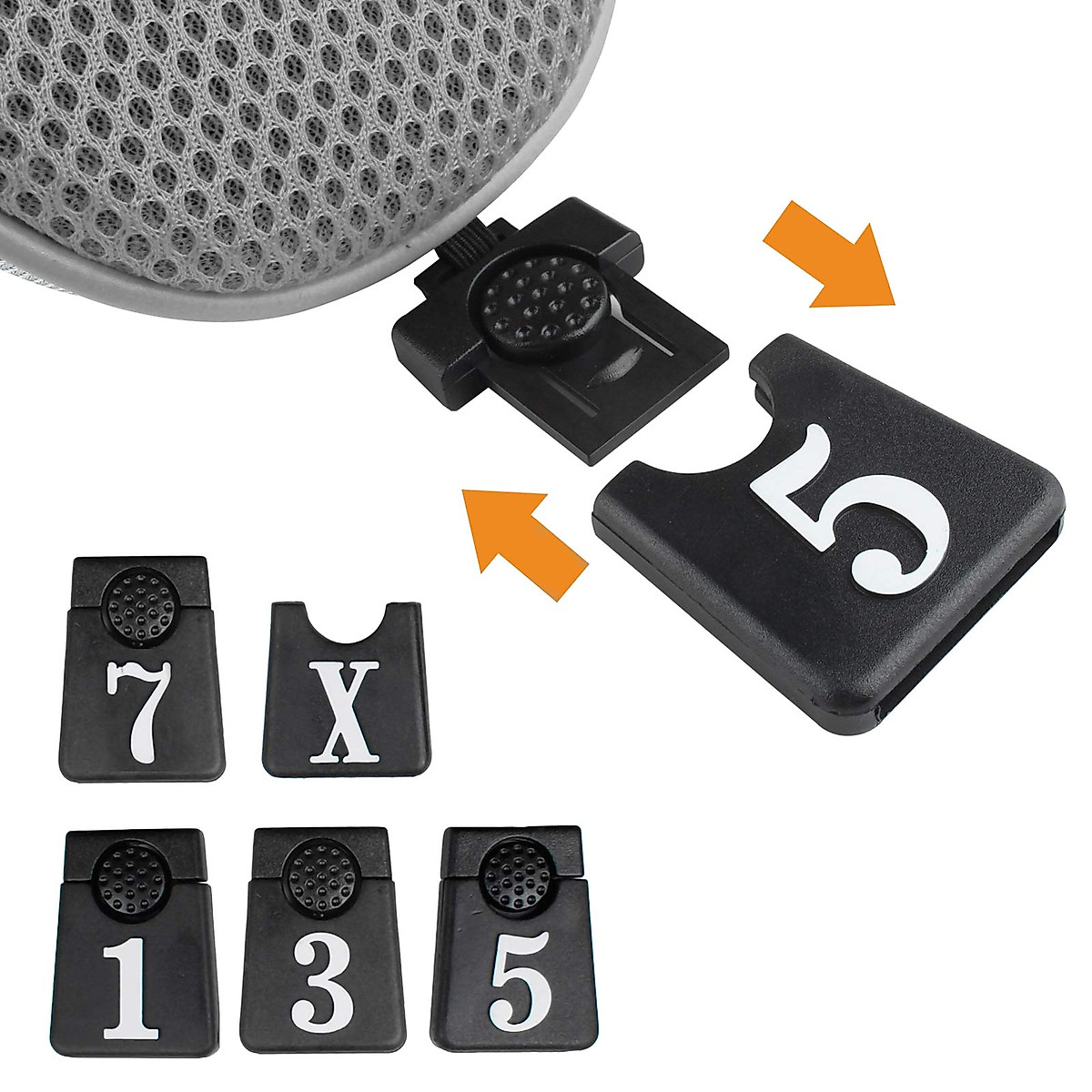 Andux 5pcs/Set Golf 460cc Driver Fairway Wood Club Head Covers Long Neck Grey